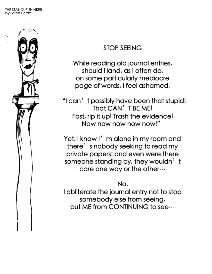 STOP SEEING – THE STANDUP THINKER BLOG